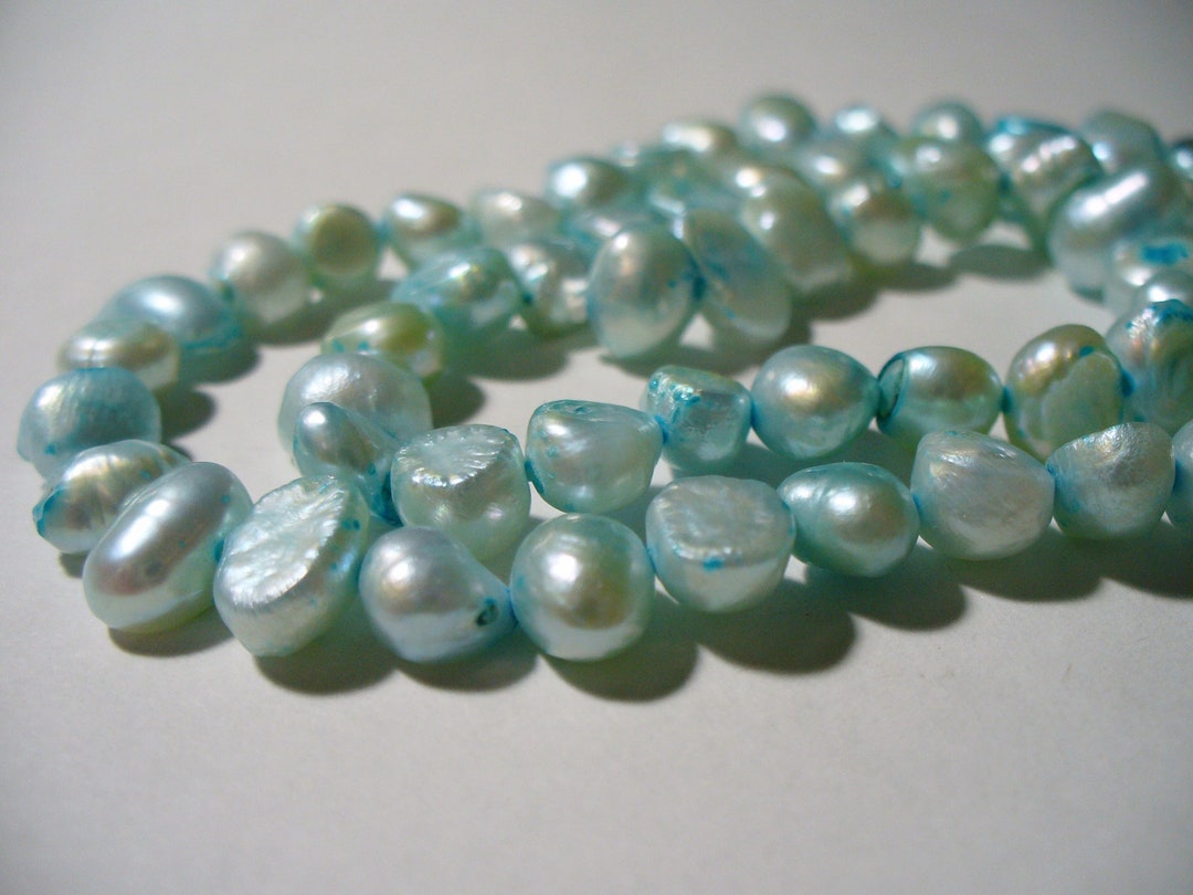 Freshwater Pearls Blue Colored 5 6mm Full Strand - Etsy