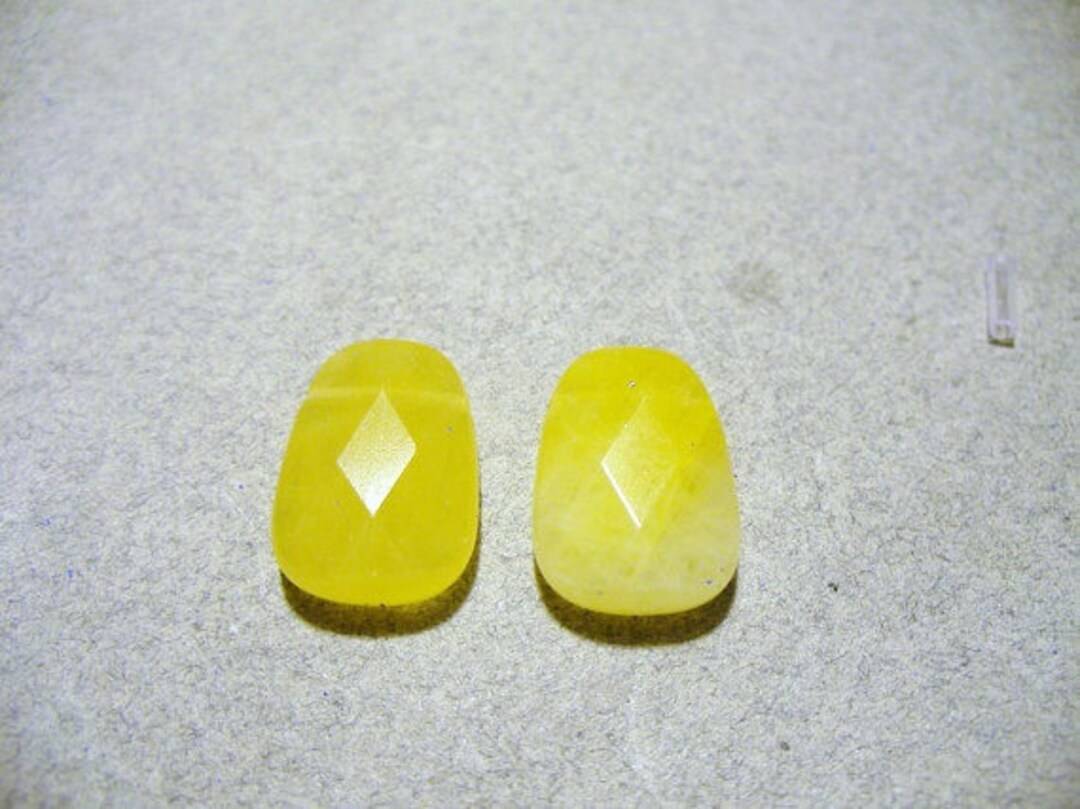Jade Trapezoid Beads Gemstone Yellow Faceted Flat 14x10mm - Etsy