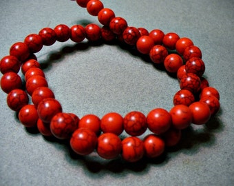12mm Red Magnesite Gemstone Beads 15.5 Inch Strand Round - Etsy