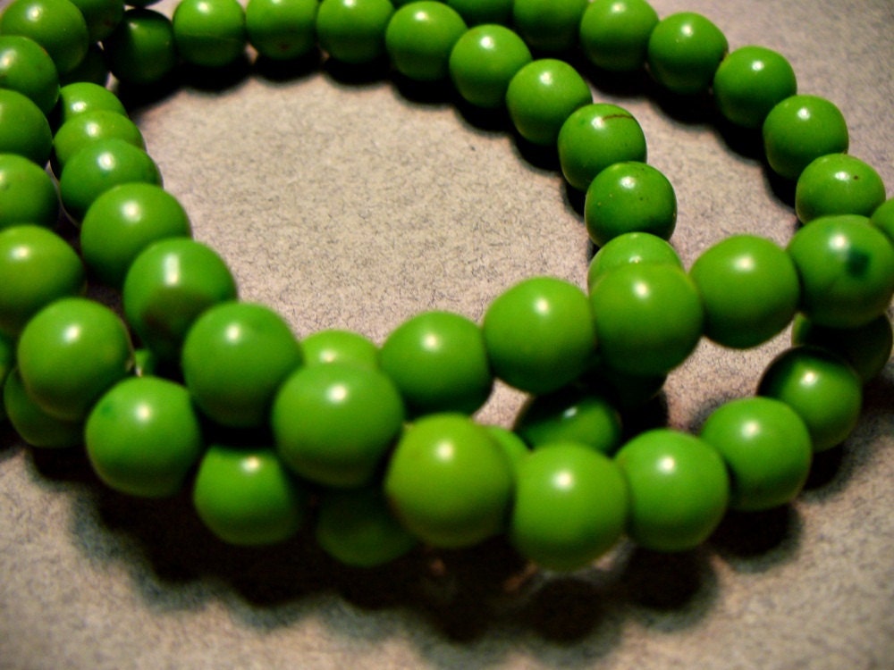 Green Magnesite Beads Gemstone Round 6MM | Etsy