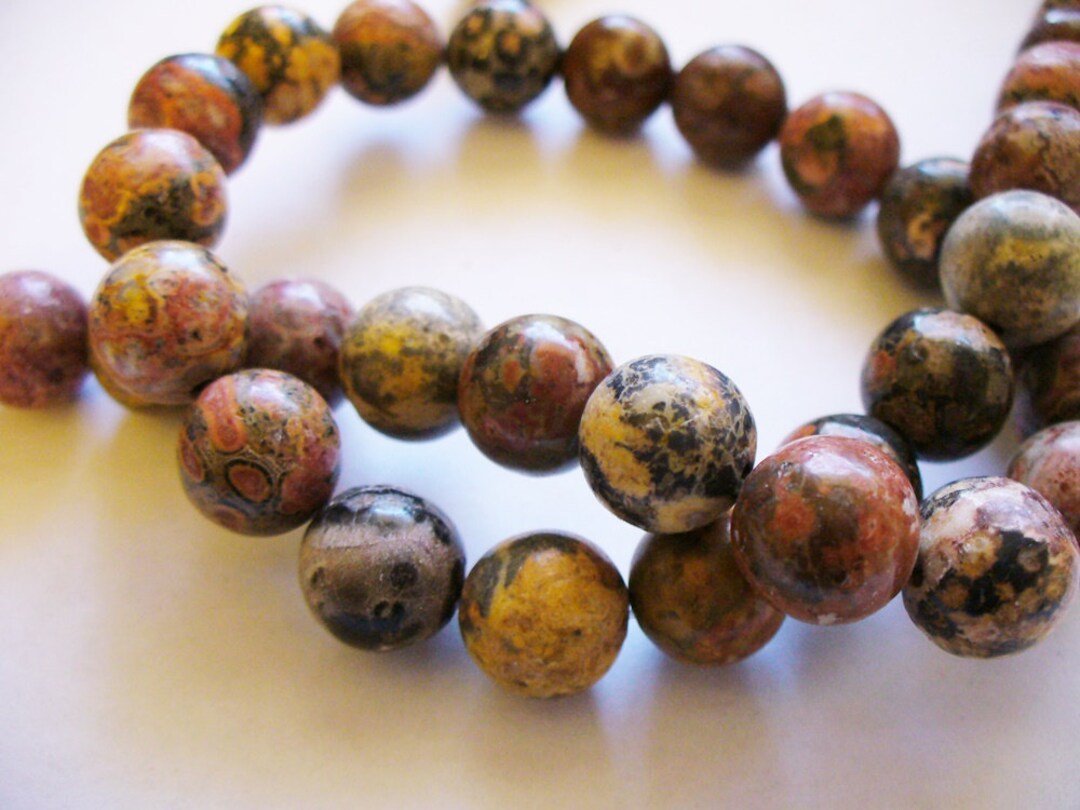 Leopard Skin Jasper Beads Gemstone Round 10MM - Etsy