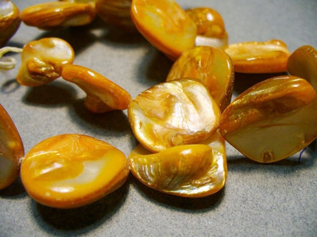 Mother of Pearl Nuggets Orange 15 20MM - Etsy