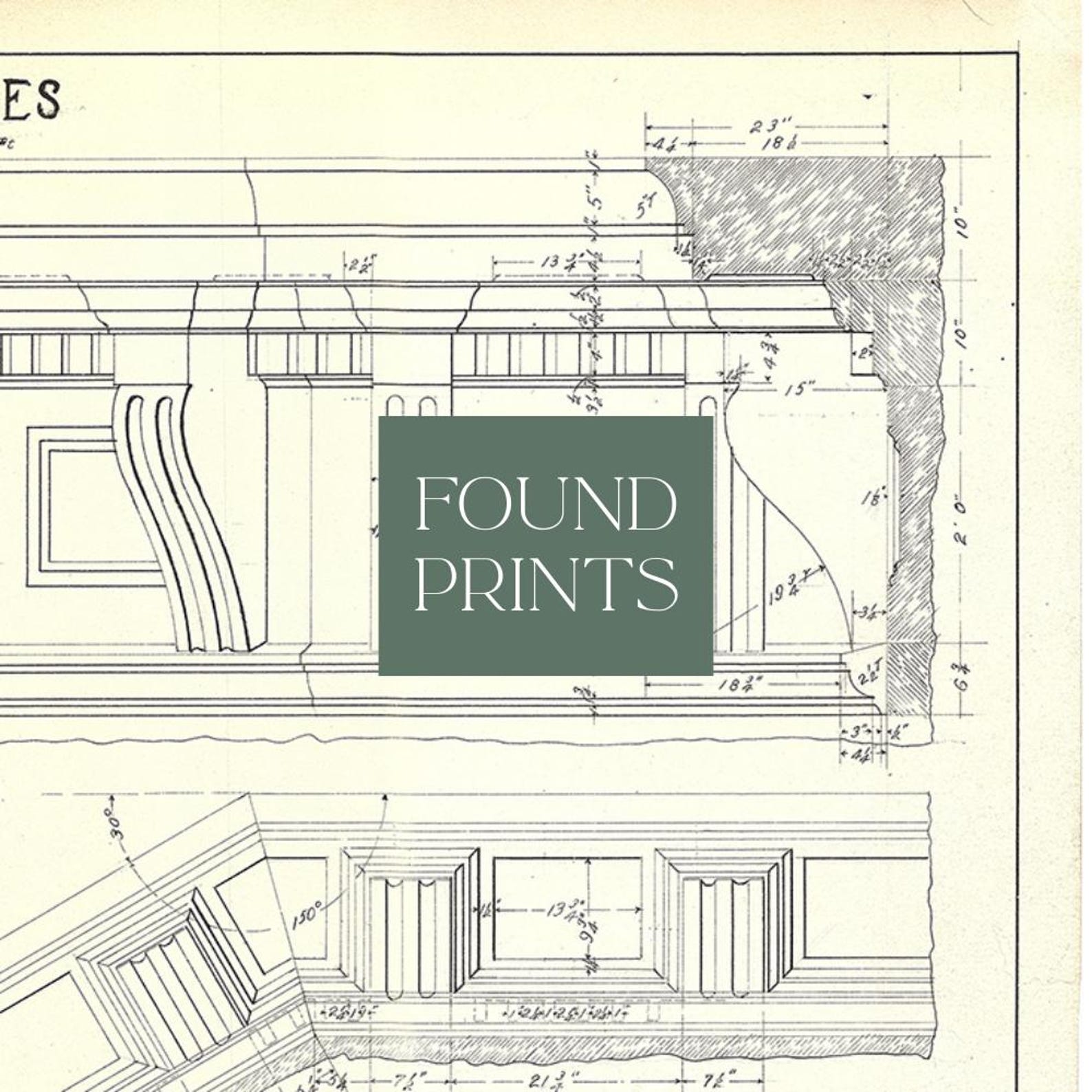 Cornices (antique Edition) – Vintage Architectural Drafting Print (1899 ...