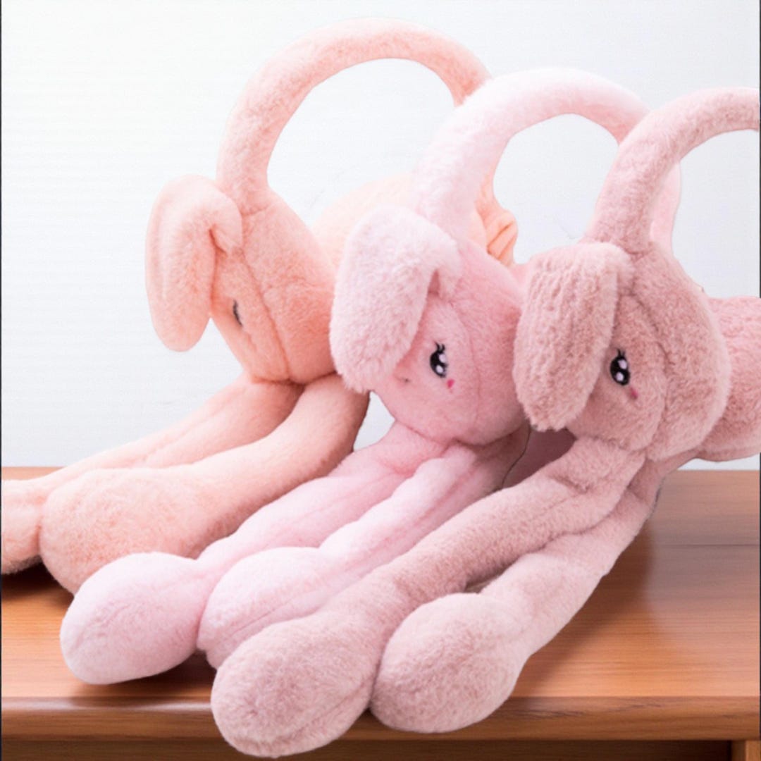 Pink Octopus Plush Toy, Moving Ears Stuffed Animal, Nursery Decor - Etsy