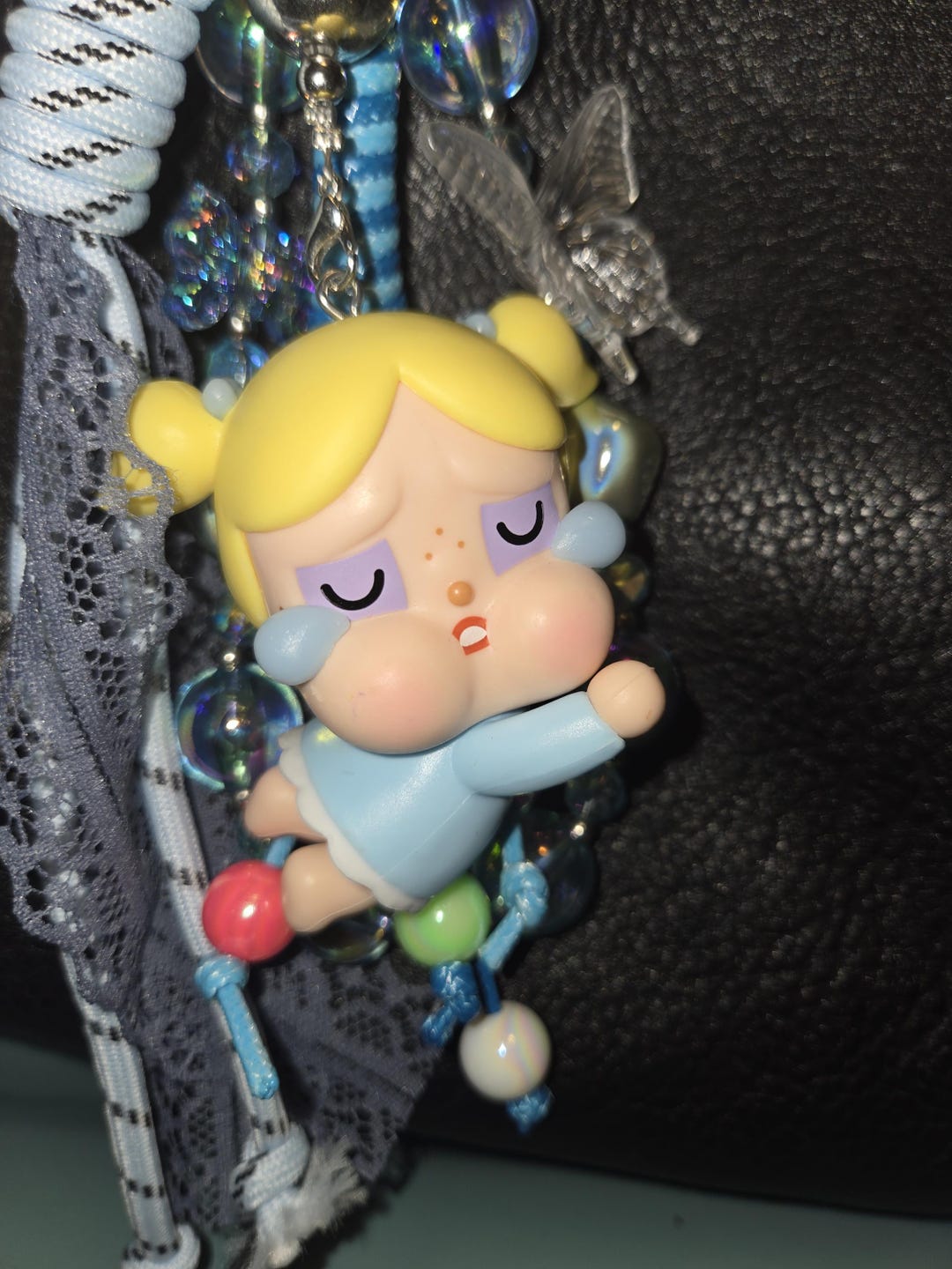 PPG X Crybaby Sleeping Keychain: Bubbles Figure With Acrylic Beads and ...