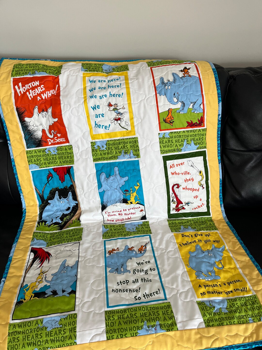 Dr. Seuss Baby or Toddler Quilt - Horton Hears a Who - Etsy