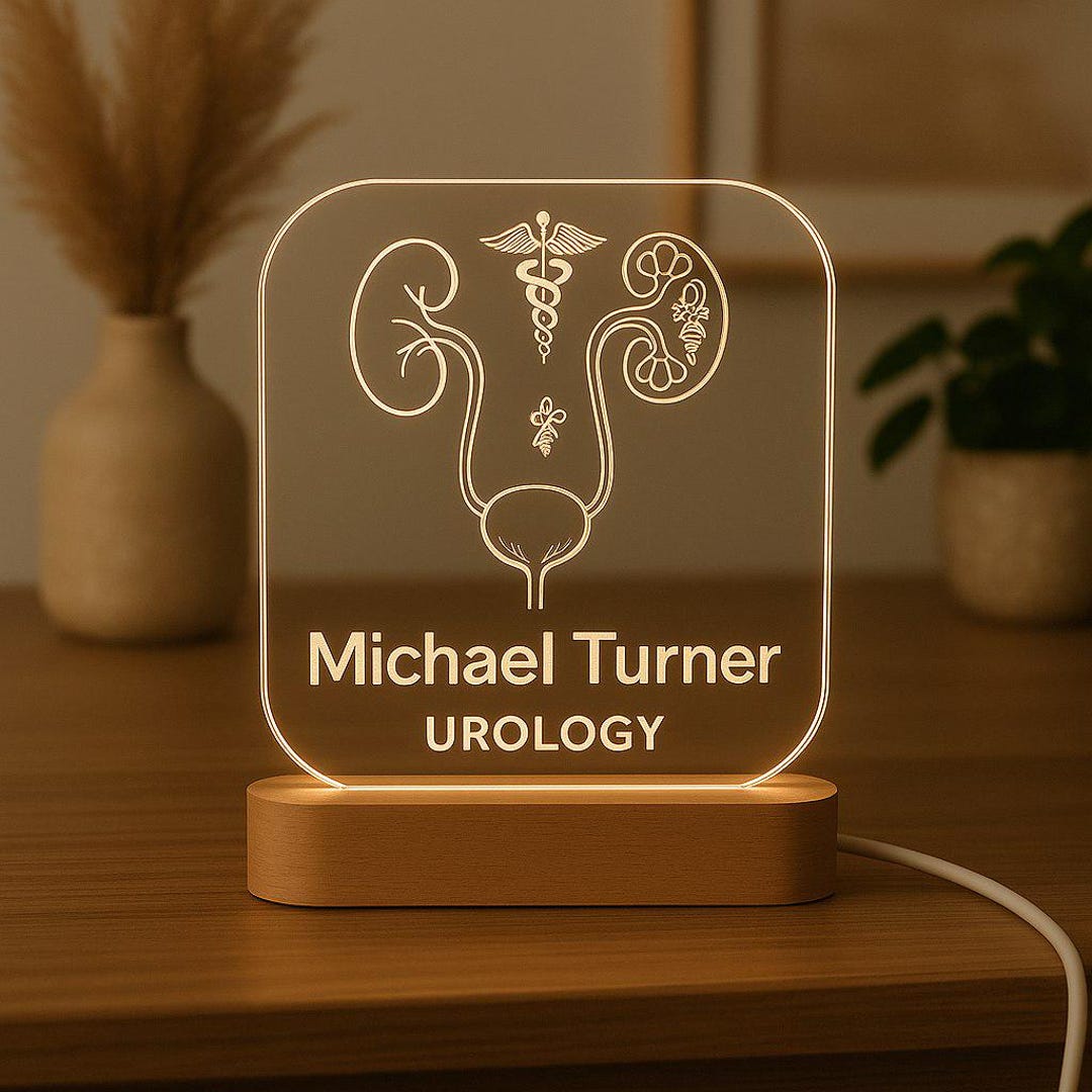 Urologist Custom Night Light Personalized LED Lamp With Laser Engraved ...