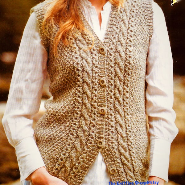 Aran Vest - Etsy