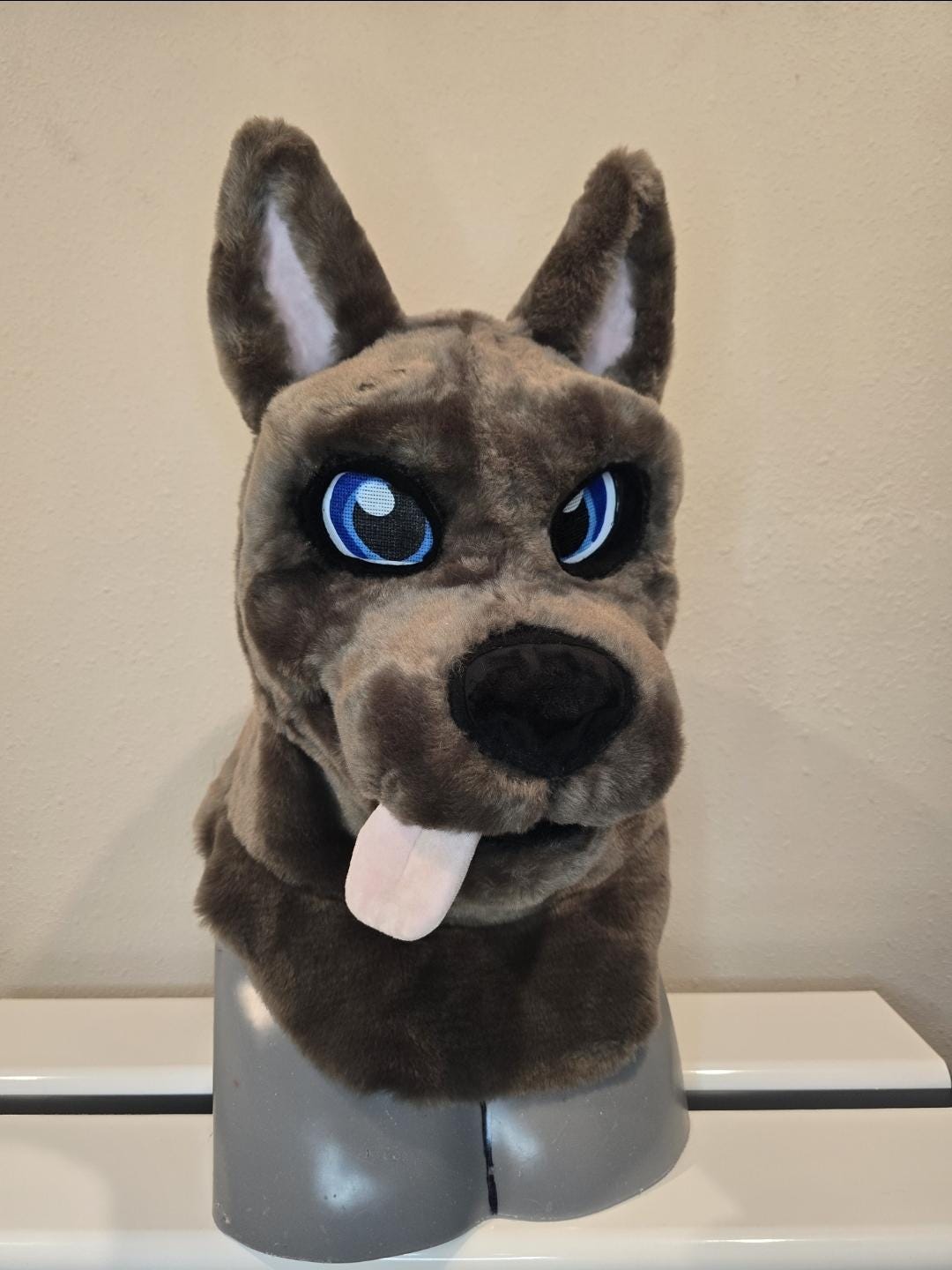 3D Printed Faux Fur Pitt Bull Fursuit Head - Etsy