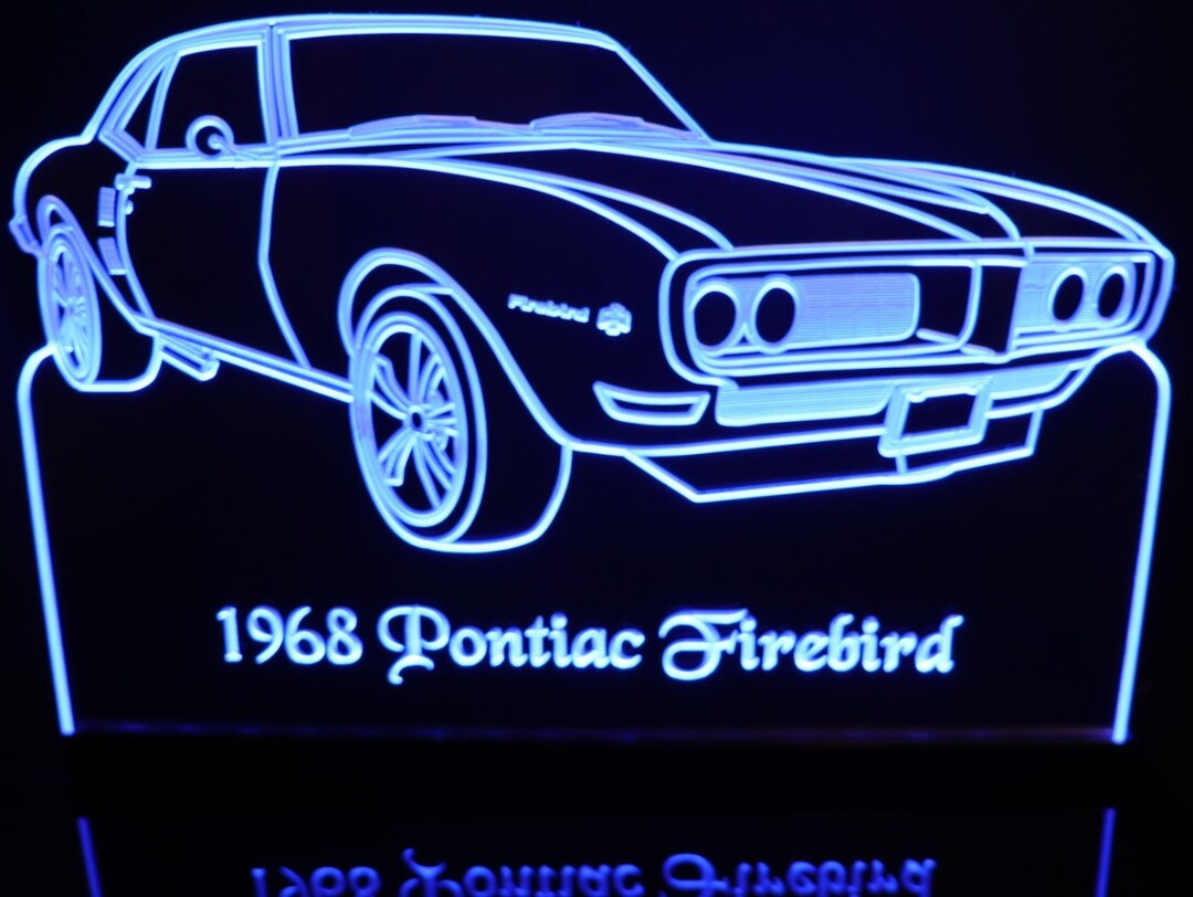 1968 Firebird Acrylic Lighted Edge Lit LED Plaque Sign 3437 68 - Etsy