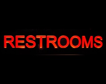 Ceiling Restroom Sign - Etsy