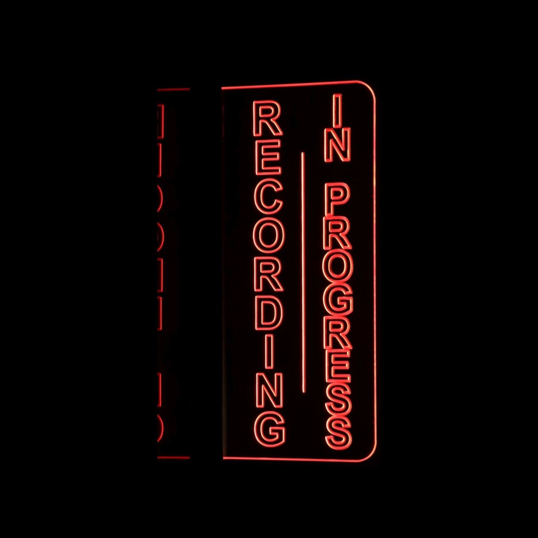 Recording in Progress Left or Right Flag or Flat to Wall Mount - Etsy