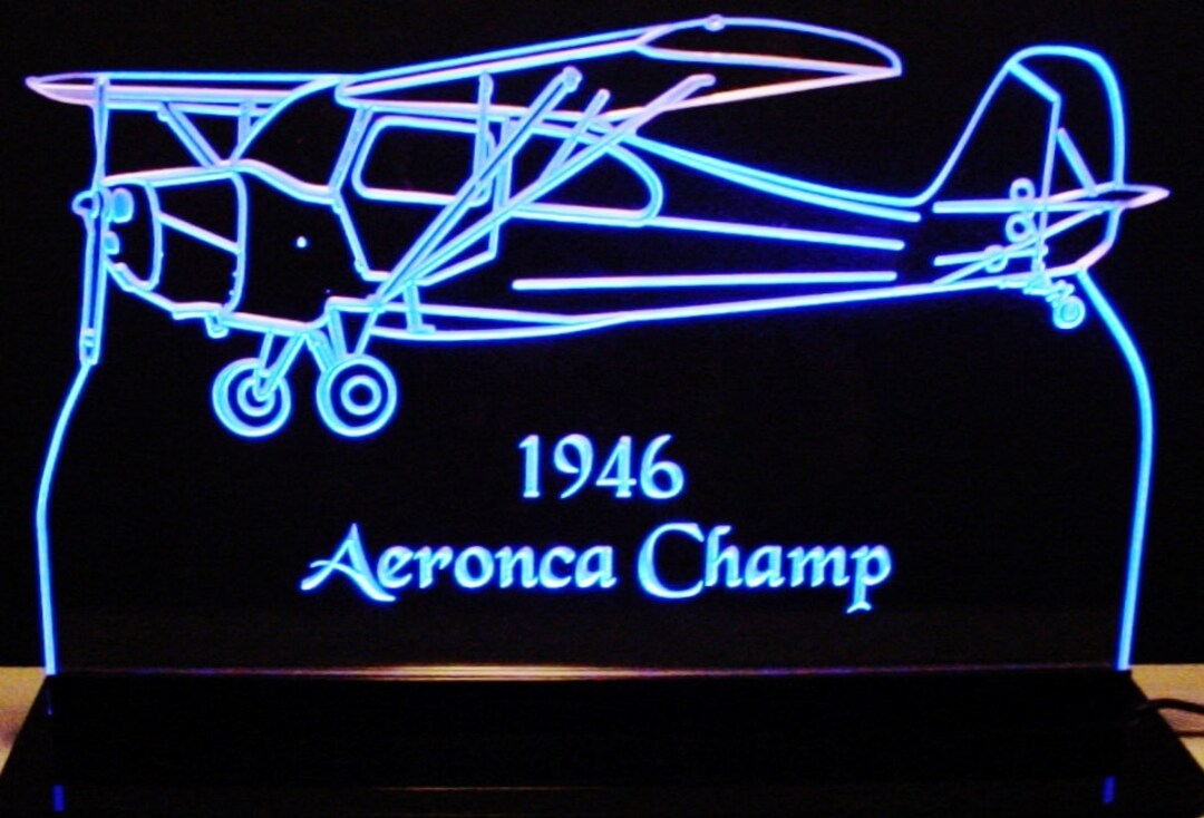 1946 Airplane Small Plane Acrylic Lighted Edge Lit LED Sign - Etsy
