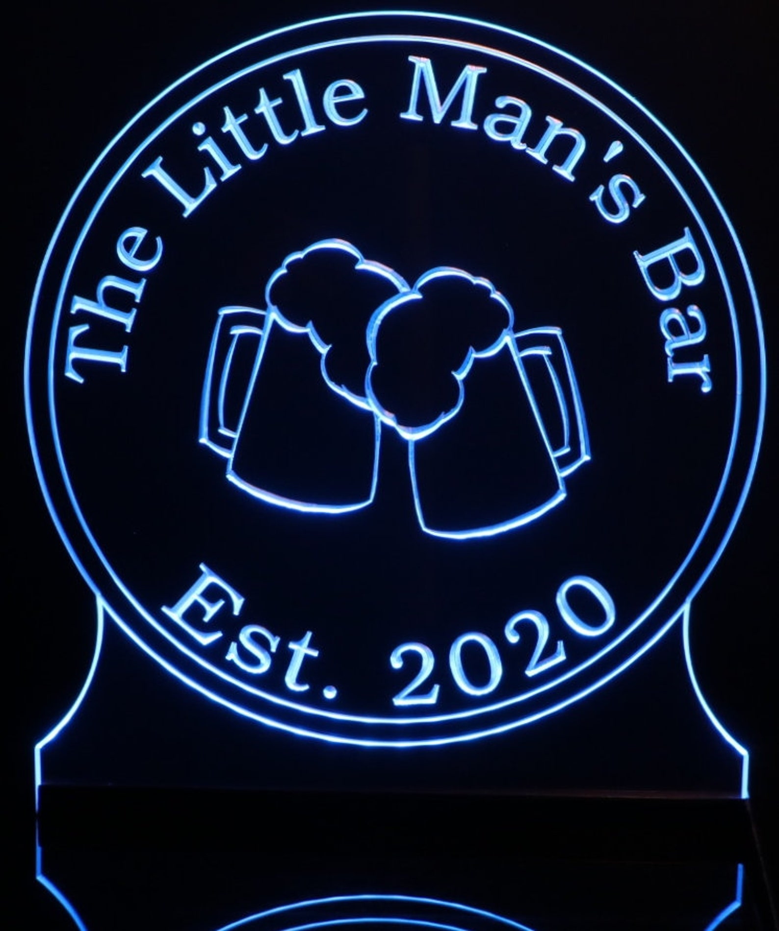 Bar Sign Circle Round Acrylic Lighted Edge Lit Led Sign add - Etsy Italia