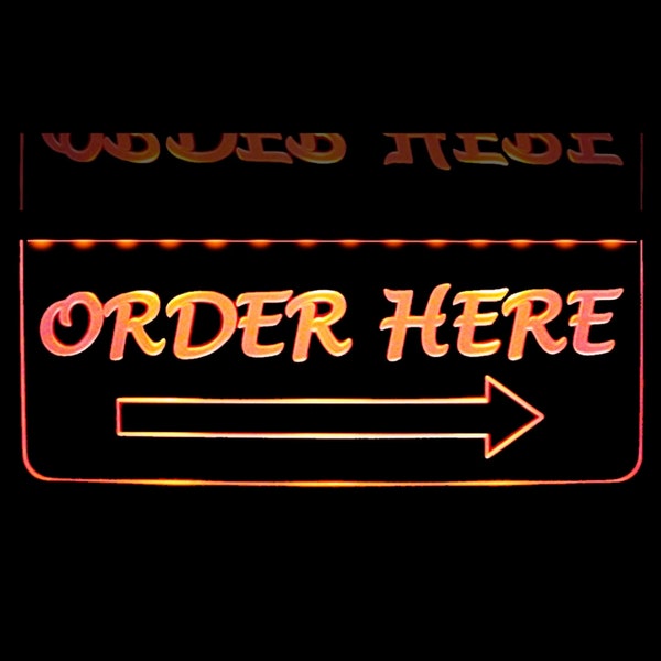 Neon Order Here Sign - Etsy