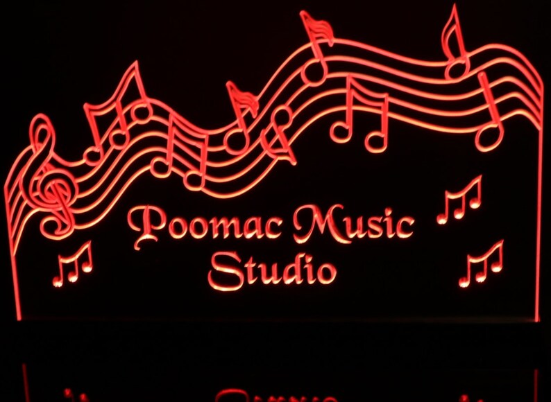 Music Scale Choose Your Text Acrylic Lighted Edge Lit LED Sign - Etsy