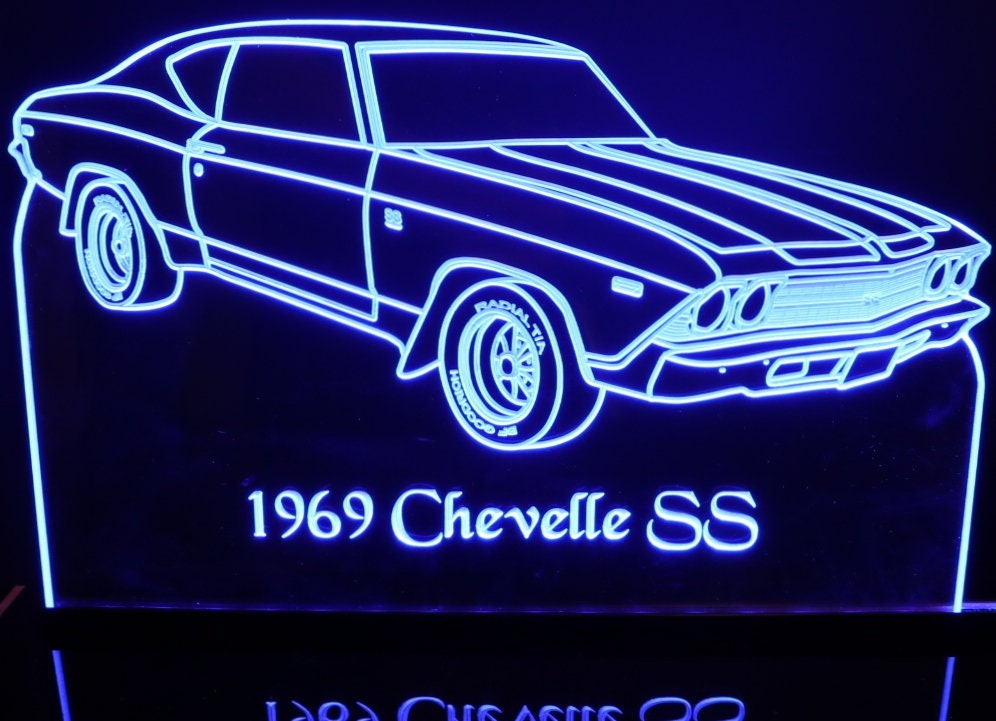 1969 Chevelle SS Acrylic Lighted Edge Lit LED Sign 69 Full - Etsy