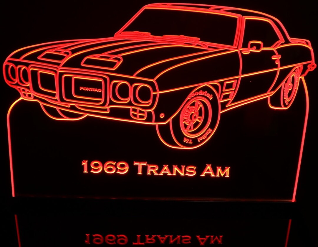 1969 Trans Am Acrylic Lighted Edge Lit LED Sign Plaque Full - Etsy