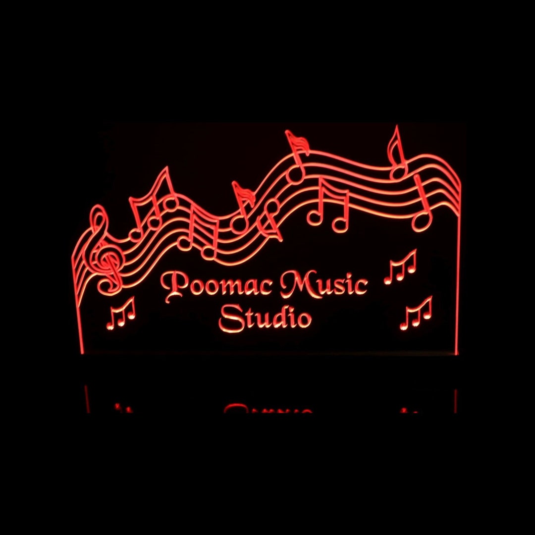Music Scale Choose Your Text Acrylic Lighted Edge Lit LED Sign - Etsy