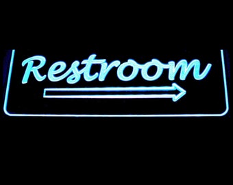 Ceiling Restroom Sign - Etsy