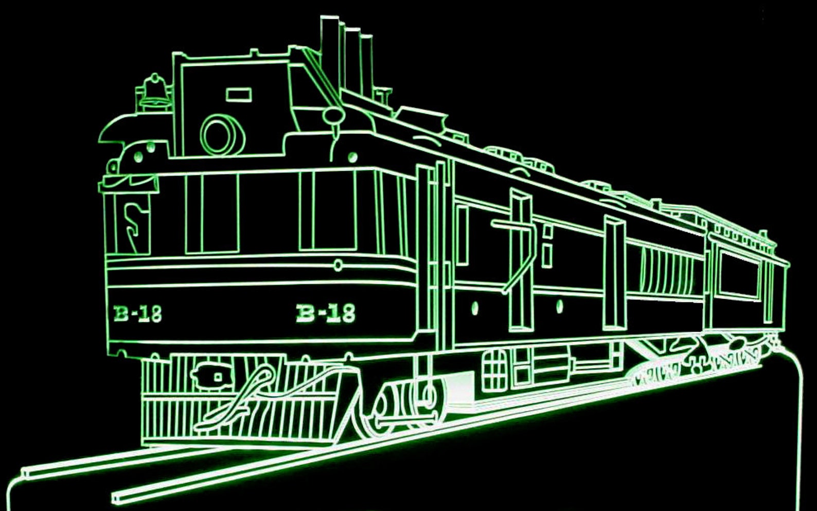 Train Locomotive Engine Acrylic Lighted Edge Lit LED Sign - Etsy