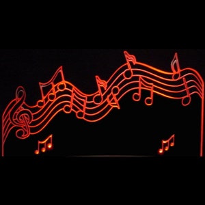 Music Scale Choose Your Text Acrylic Lighted Edge Lit LED Sign - Etsy