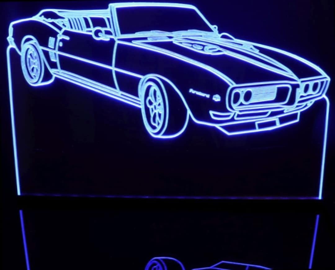 1968 Firebird Convertible Acrylic Lighted Edge Lit LED Sign 68 - Etsy