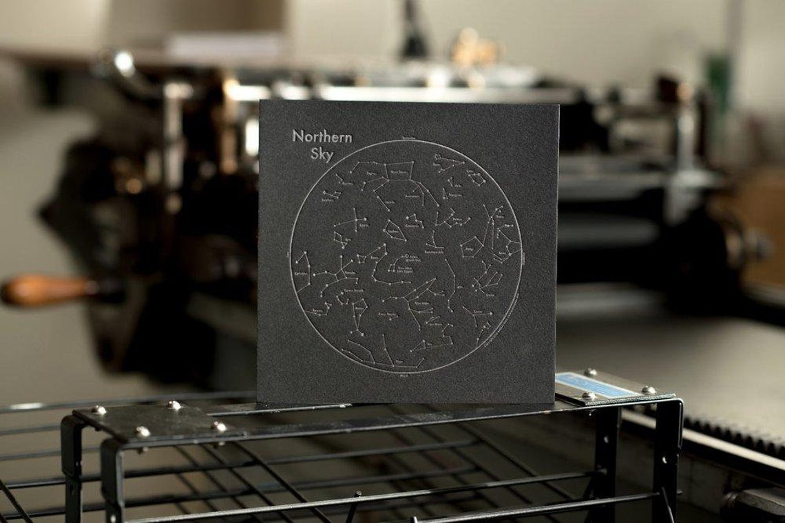 Star Map Screenprint 17.5x17.5 Constellations | Etsy