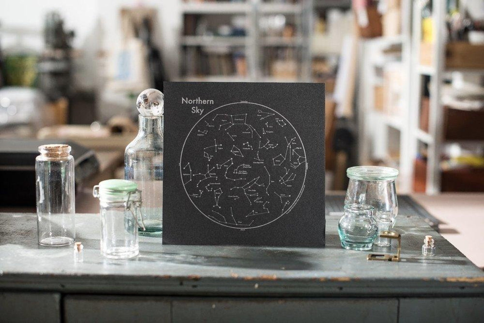 Star Map Screenprint 17.5x17.5 Constellations - Etsy