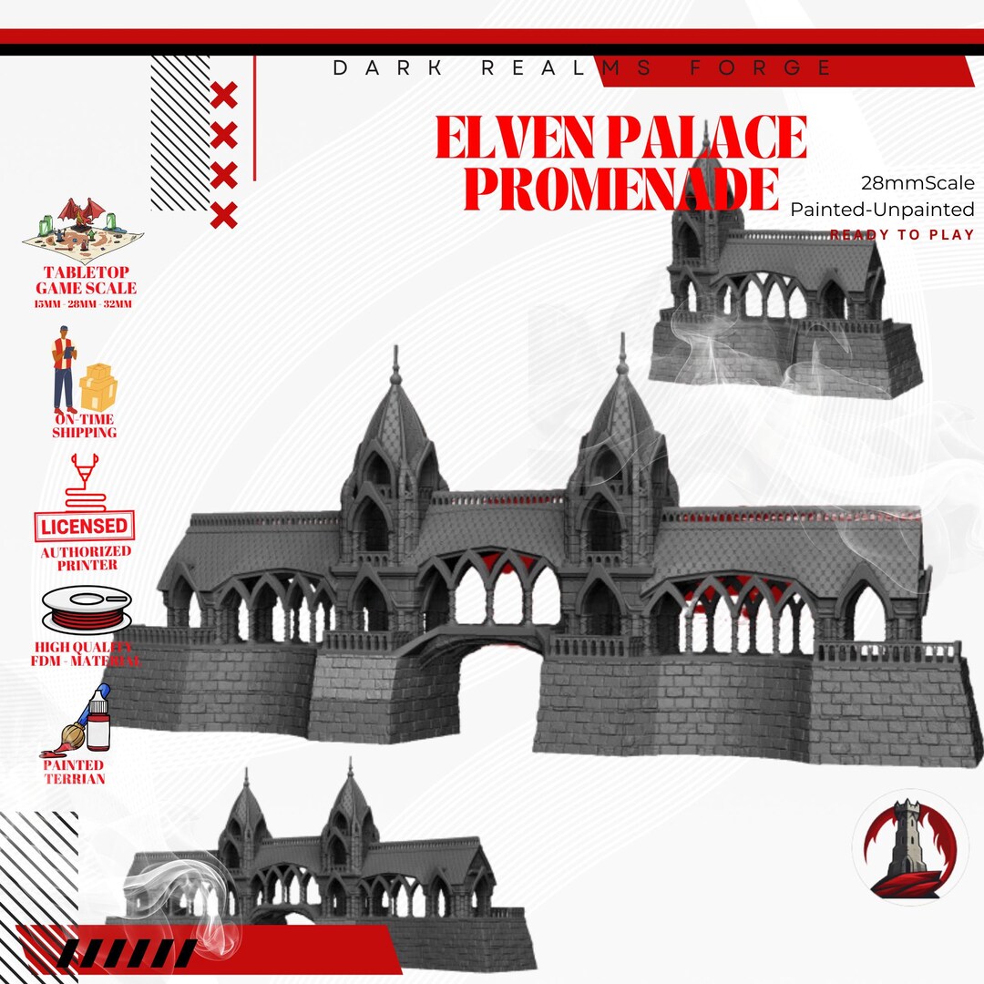 Elven Palace Promenade - Fantasy Game - Dungeon and Dragons - Tabletop ...