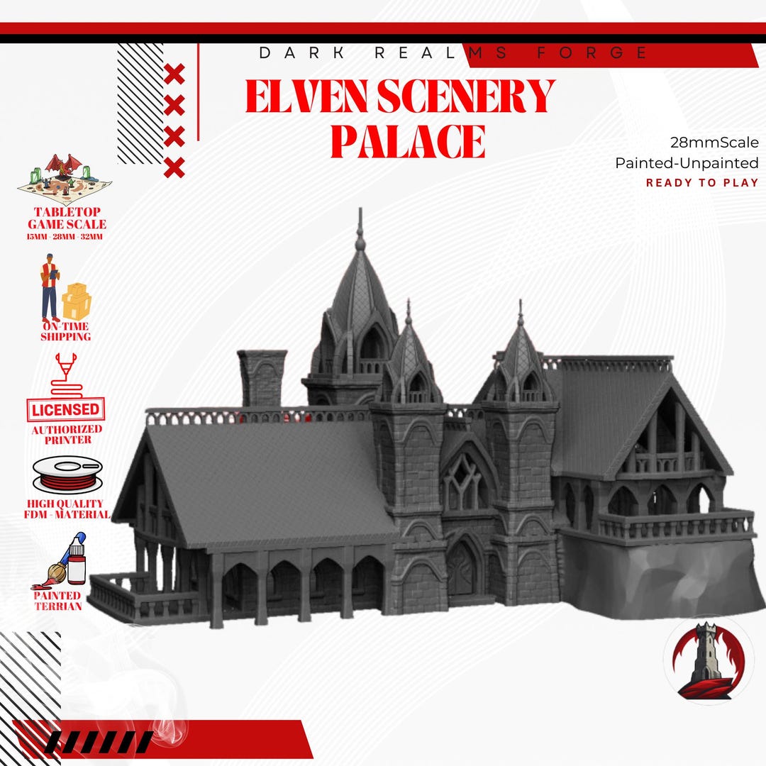 Elven Scenery Palace - Watchtower - Fantasy Dungeon and Dragons ...