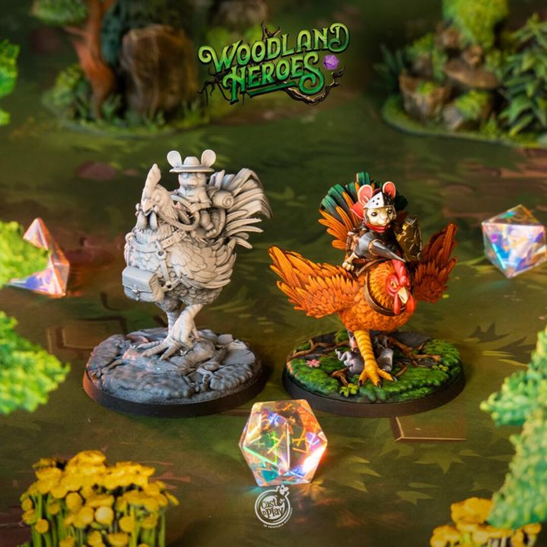Rooster Rider | Woodland Heroes | Heroic Miniature | Dungeons and ...
