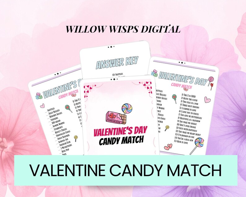 Valentine Candy Match Game Printable – Fun Party Activity for Kids ...