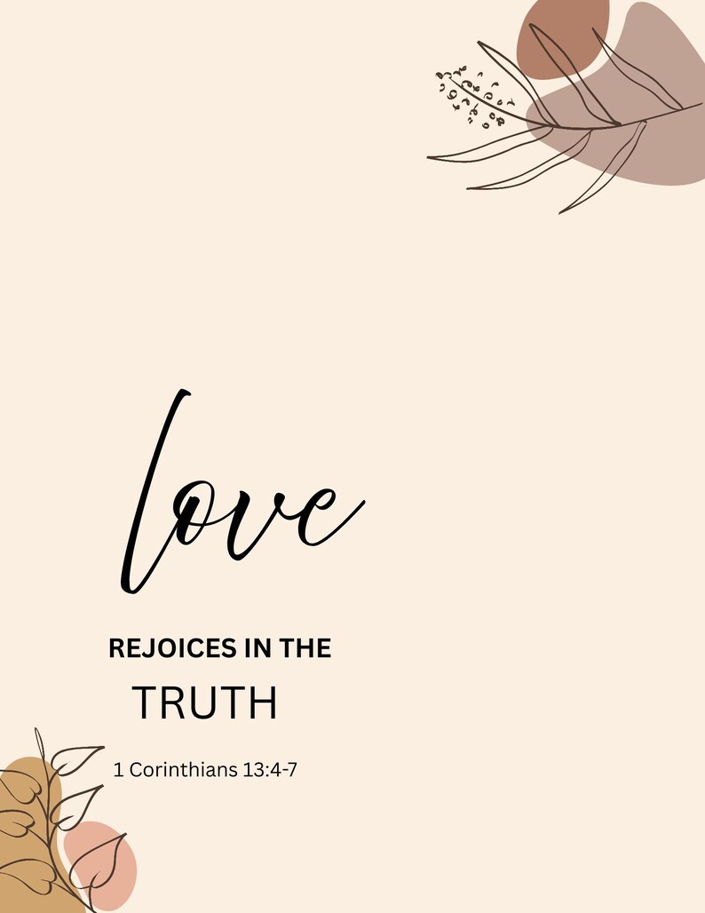 Love Rejoices in Truth Bible Study Journal - Etsy