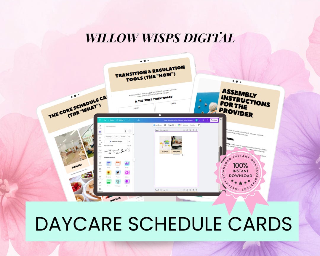 Visual Schedule for Kids | Preschool & Daycare Routine Cards - Etsy
