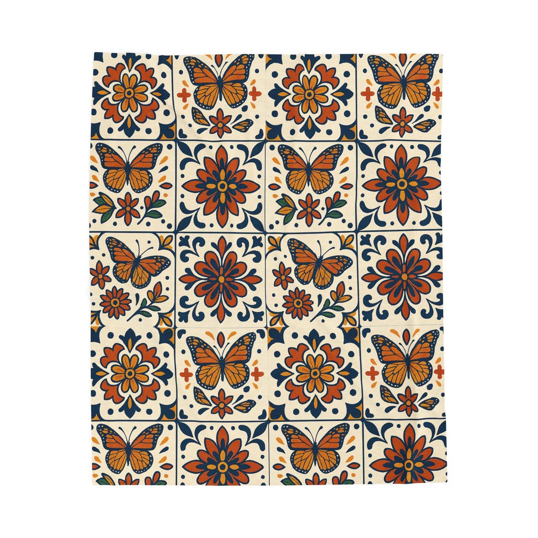 Talavera Monarch Butterfly Throw Blanket - Etsy