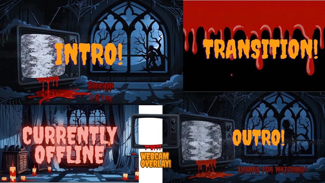 Animated Haunted Halloween Twitch/kick Transition / Screen / Horror ...
