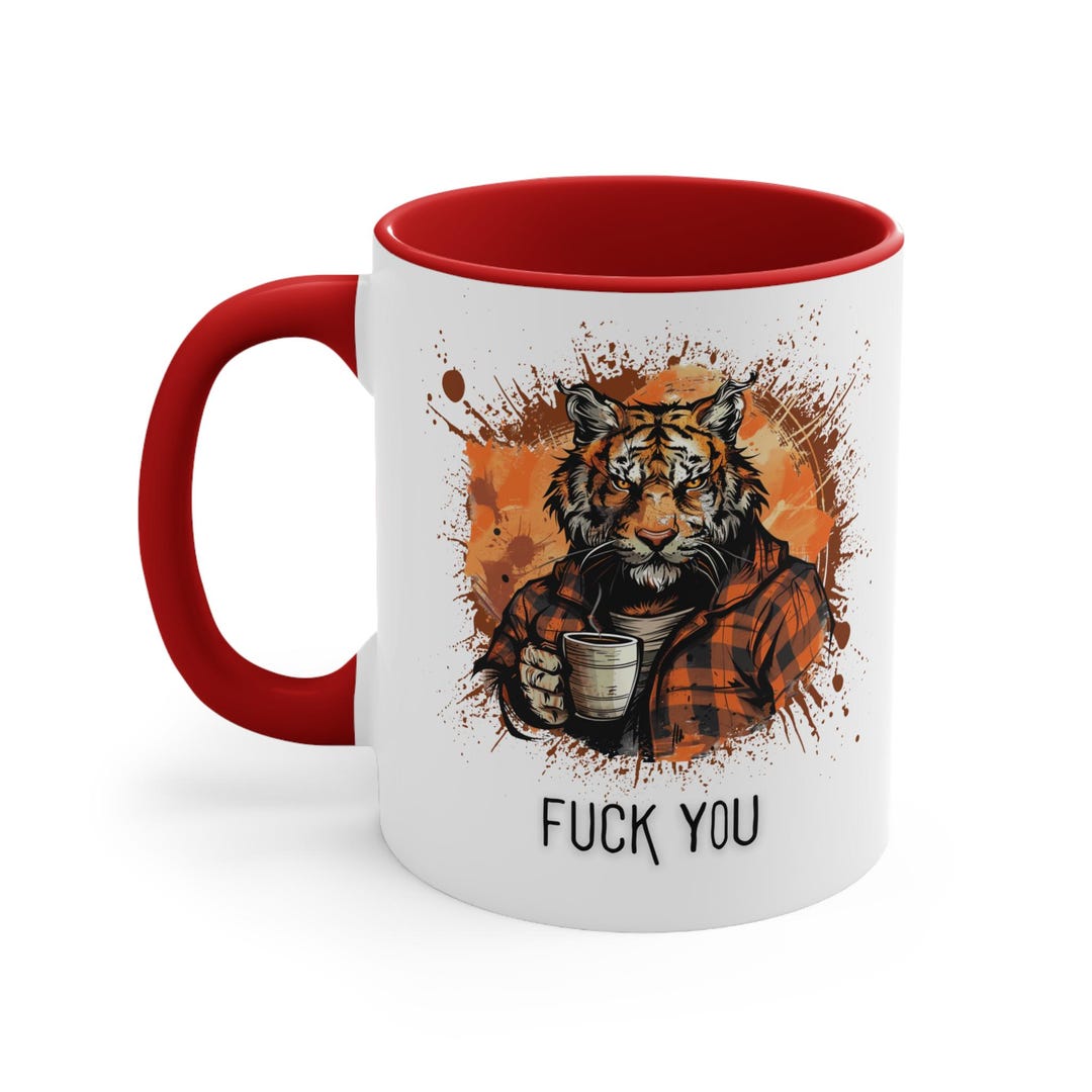Grumpy Tiger Coffee Mug: Fierce Morning Cup - Etsy