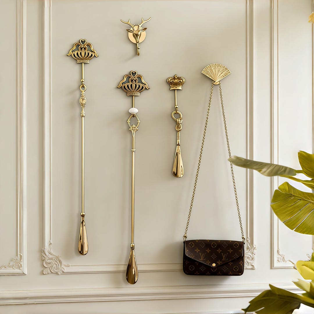 Vintage Brass Decorative Wall Hooks – European Style Handmade Hook - Etsy