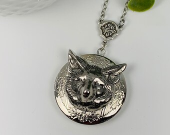 Silver Fox Necklace | Etsy