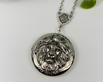 Lion Locket Necklace | Etsy