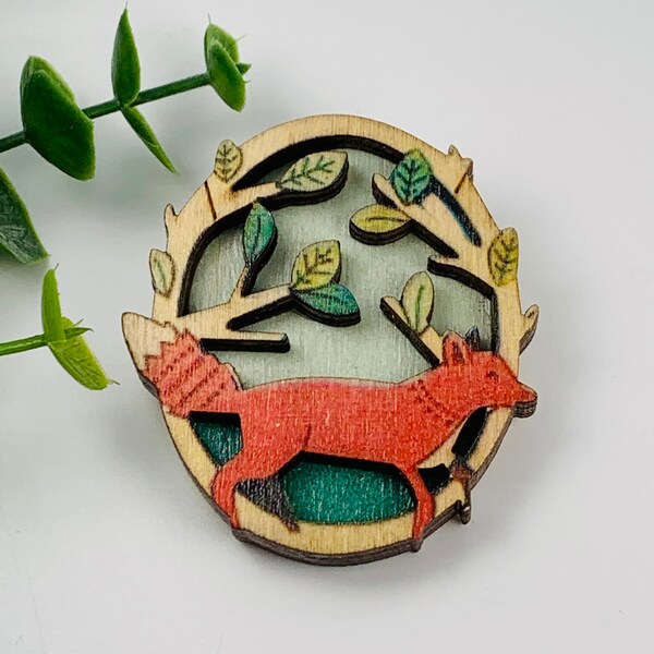 Fox Brooch - Etsy