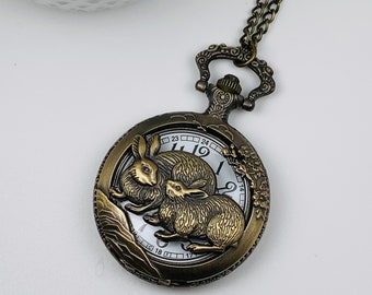 Rabbit Pocket Watch - Etsy