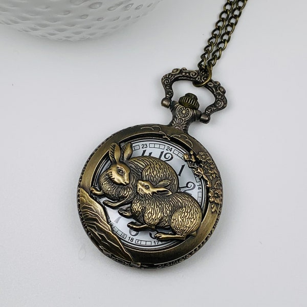 Rabbit Pocket Watch - Etsy