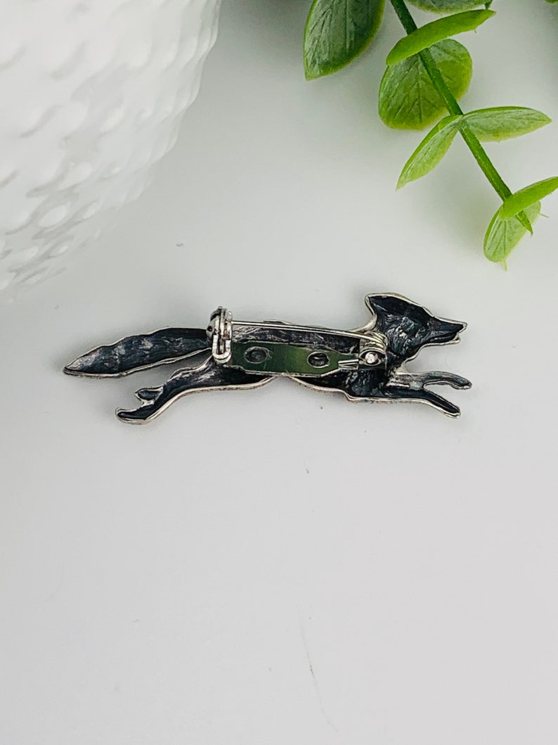 Antique Silver Fox Brooch | Etsy