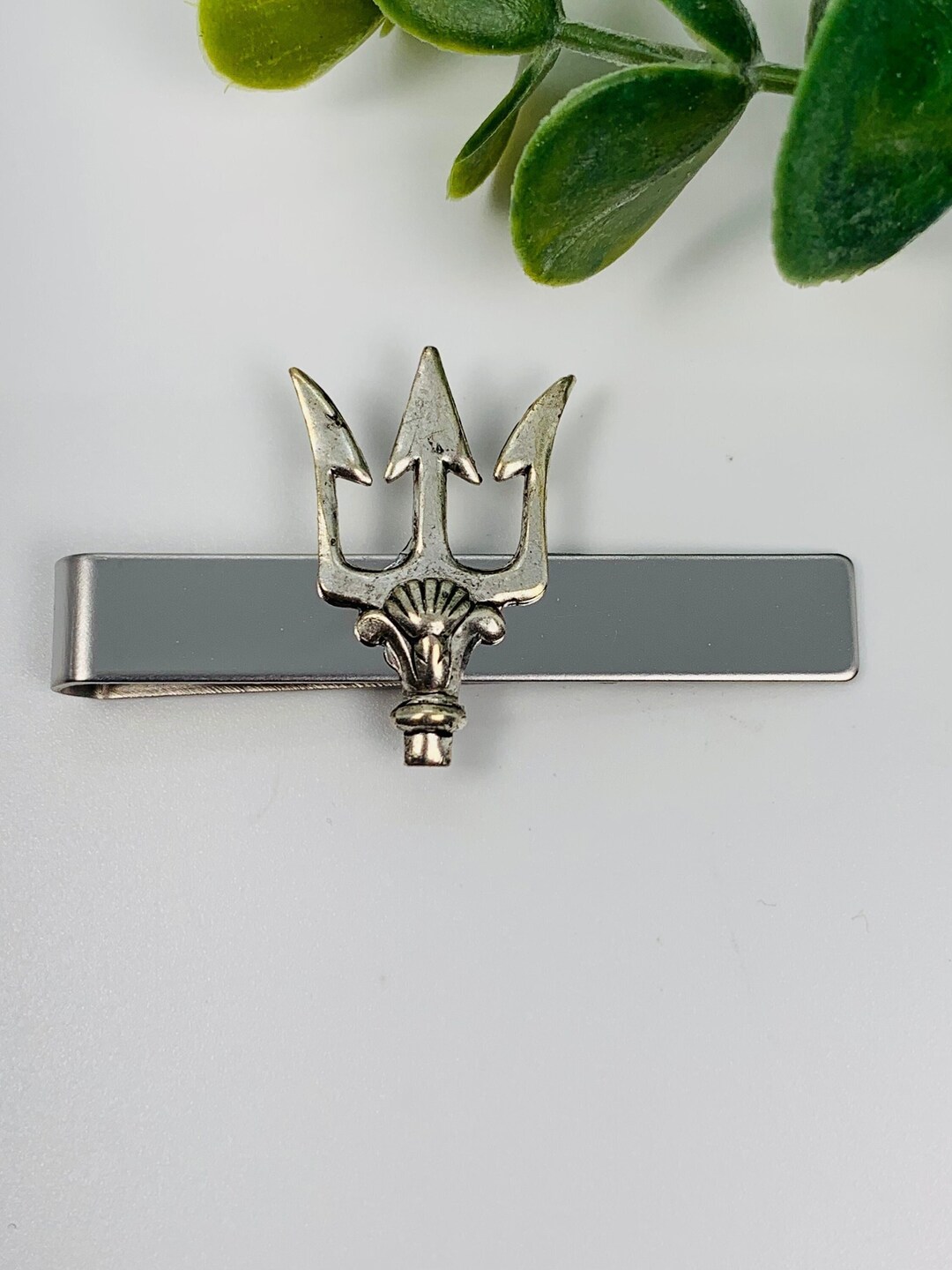 Antique Silver Trident Tie Bar - Etsy