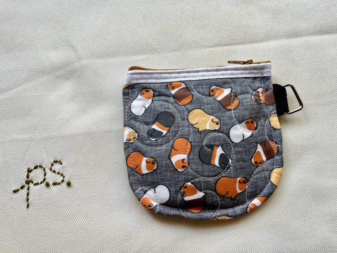 Guinea Pigs Coin Pouch Quilted Little Pigs Key Chain Zippered Pouch - Etsy
