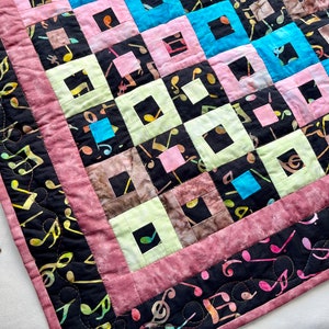 Quilted Music Notes Batik Wall Hanging or Table Quilt - Etsy