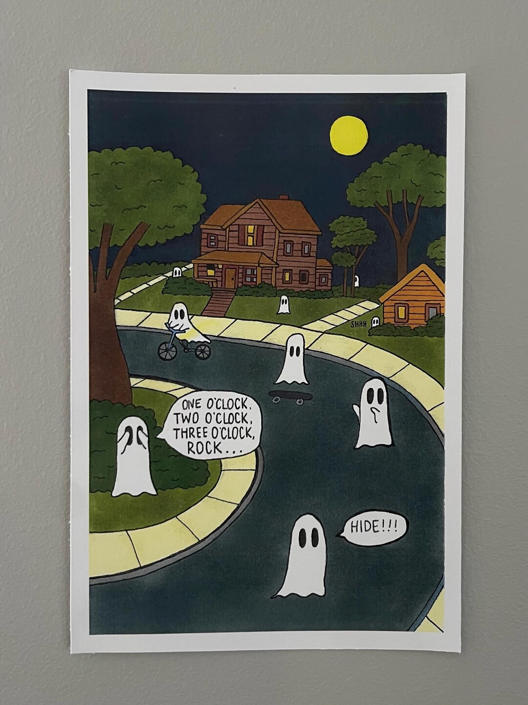 Ghosts Playing “ghost in the Graveyard” - Etsy