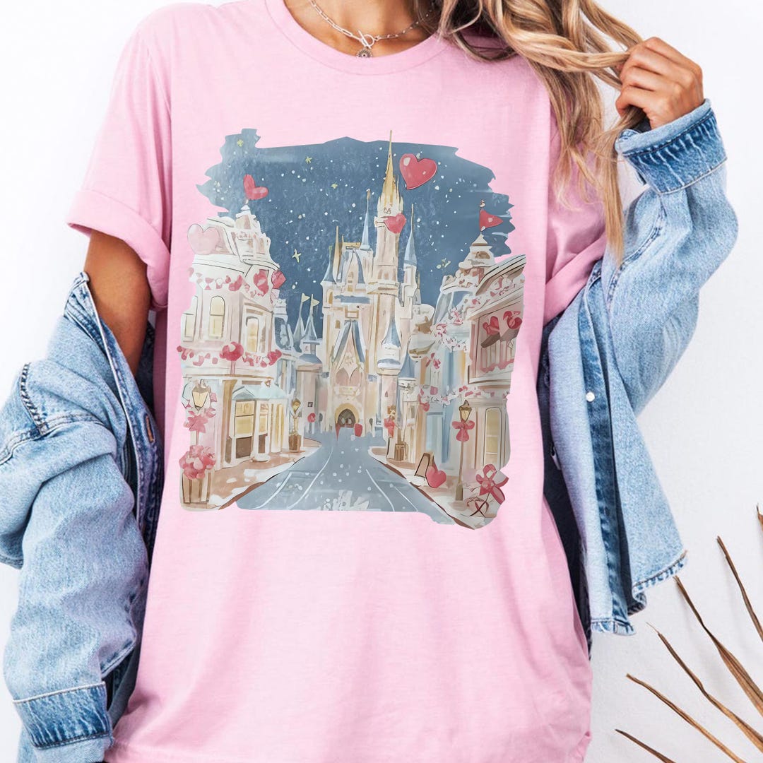 Coquette Disney Main Street Castle PNG, Magic Kingdom Valentine PNG ...